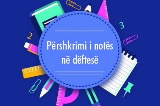 Përshkrimi i notës në dëftesë - Portali Shkollor