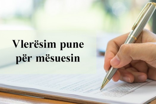 Formular vlerësimi i performancës së mësuesit - Portali Shkollor