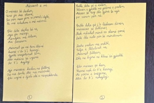 “Mësuesit e mi”, poezi nga nxënësi Antonio Shyti - Portali Shkollor