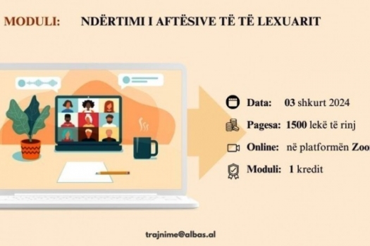 QTPA, trajnim online më 3 shkurt për modulin “Ndërtimi i aftësive të të ...